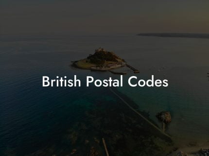 British Postal Codes - UK Postcode Database - CSV & MySQL Postcodes