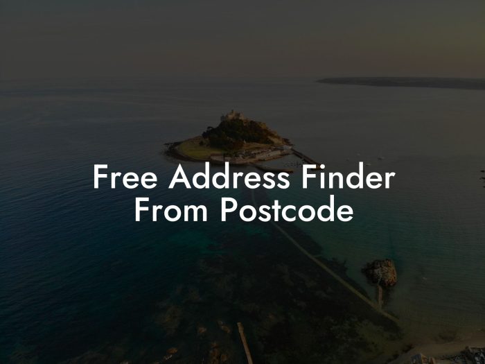 Free Address Finder From Postcode - UK Postcode Database - CSV & MySQL ...