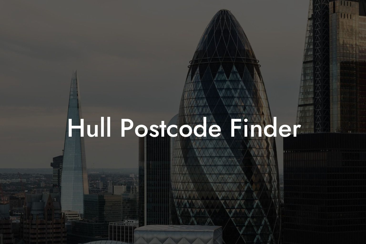 Hull Postcode Finder - UK Postcode Database - CSV & MySQL Postcodes