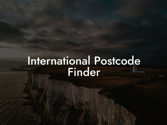 International Postcode Finder - UK Postcode Database - CSV & MySQL Postcodes