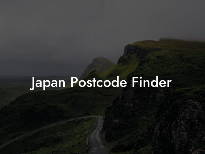 Japan Postcode Finder - UK Postcode Database - CSV & MySQL Postcodes