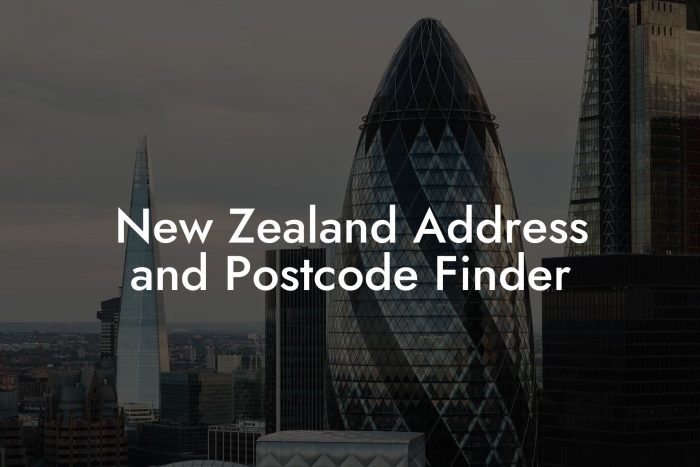 New Zealand Address and Postcode Finder - UK Postcode Database - CSV ...