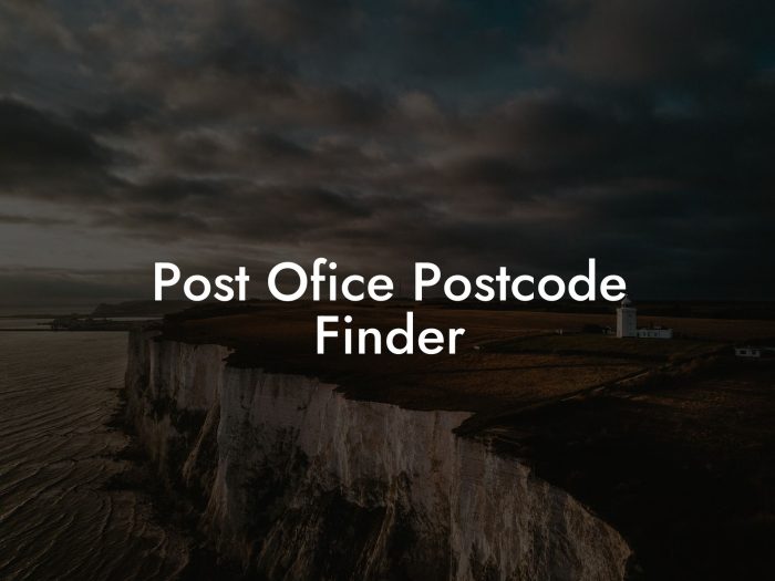 Post Ofice Postcode Finder - UK Postcode Database - CSV & MySQL Postcodes