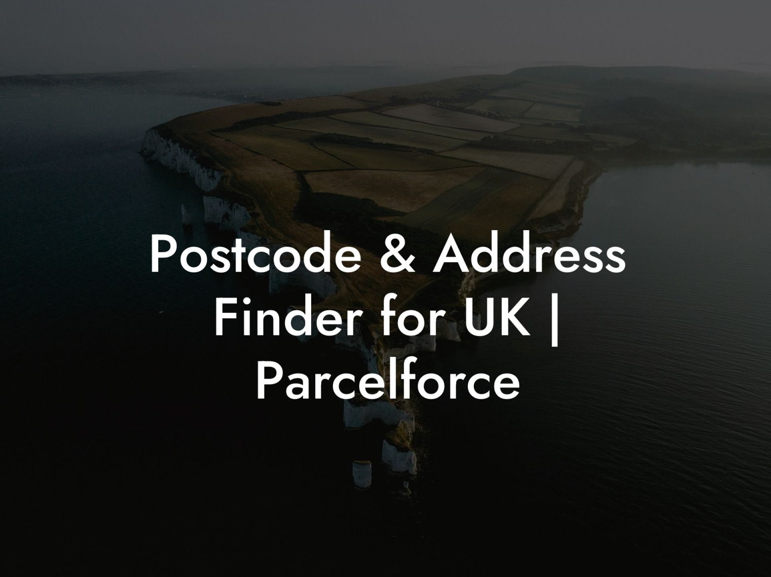 Postcode & Address Finder for UK | Parcelforce - UK Postcode Database - CSV & MySQL Postcodes