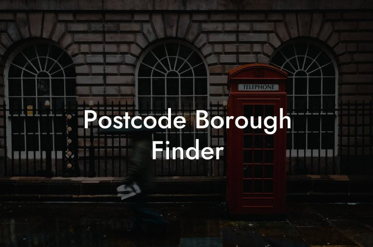 Postcode Borough Finder - UK Postcode Database - CSV & MySQL Postcodes