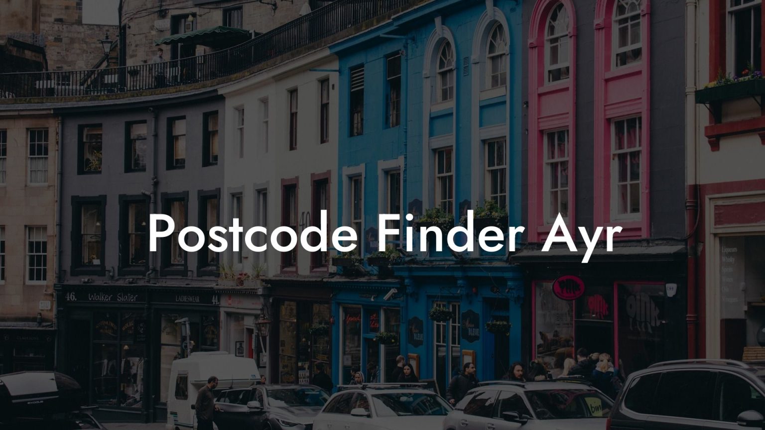 Postcode Finder Ayr - UK Postcode Database - CSV & MySQL Postcodes