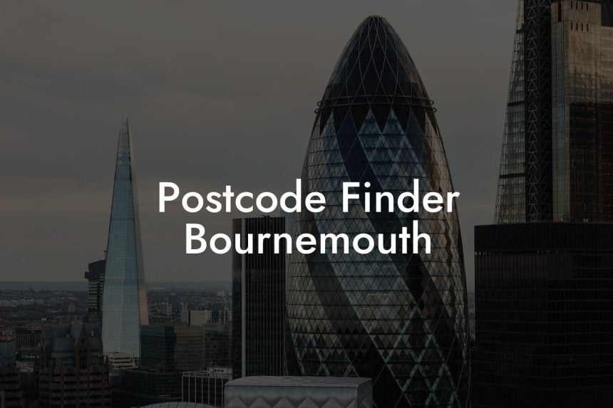 Postcode Finder Bournemouth - UK Postcode Database - CSV & MySQL Postcodes