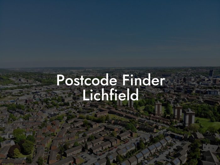 Postcode Finder Lichfield - UK Postcode Database - CSV & MySQL Postcodes