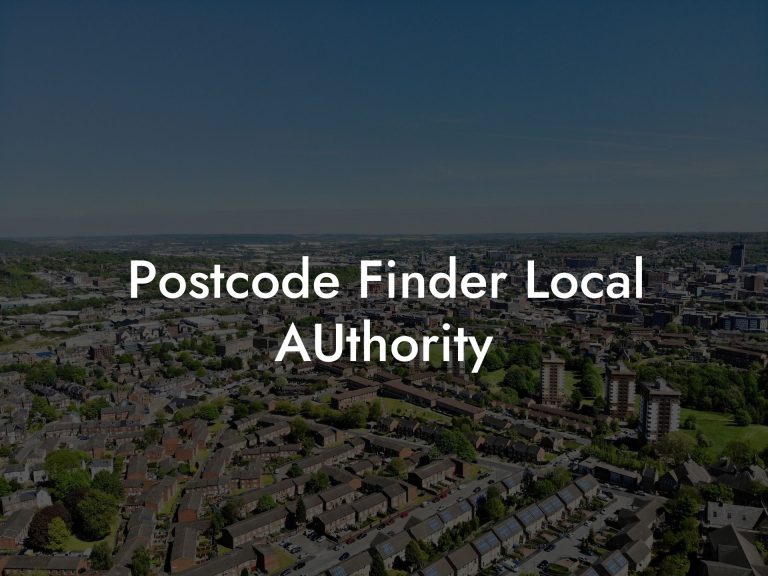 Postcode Finder Local AUthority