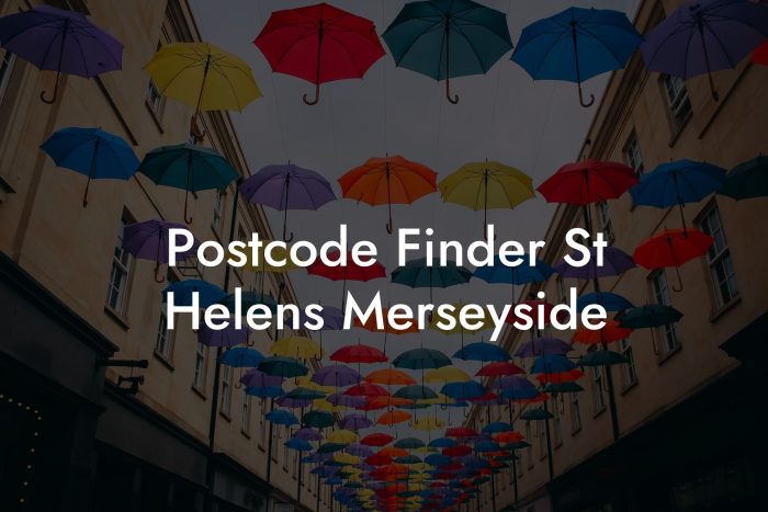 Postcode Finder St Helens Merseyside - UK Postcode Database - CSV ...