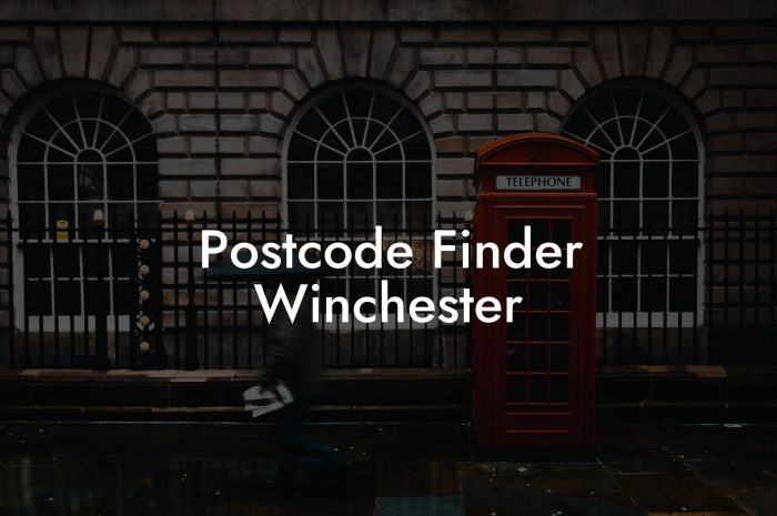 Postcode Finder Winchester - UK Postcode Database - CSV & MySQL Postcodes