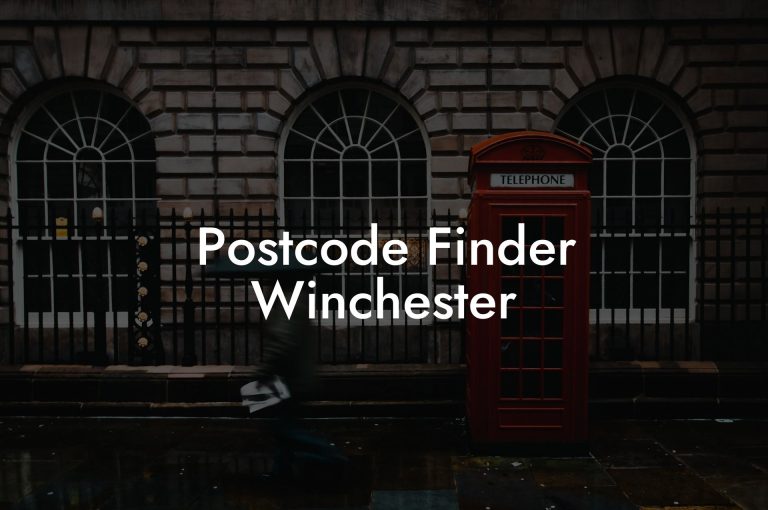 Postcode Finder Winchester - UK Postcode Database - CSV & MySQL Postcodes