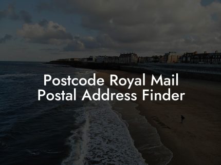 Postcode Royal Mail Postal Address Finder - UK Postcode Database - CSV ...