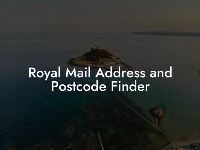 Royal Mail Address and Postcode Finder - UK Postcode Database - CSV ...