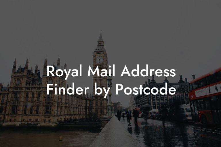 Royal Mail Address Finder by Postcode - UK Postcode Database - CSV ...
