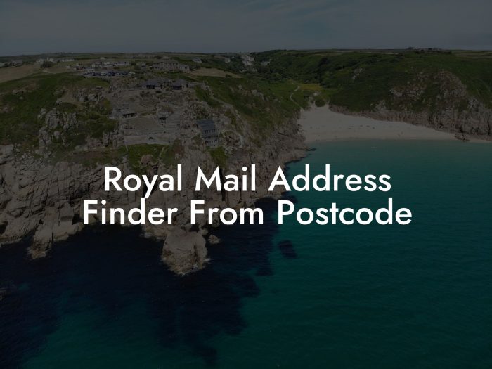 Royal Mail Address Finder From Postcode - UK Postcode Database - CSV ...