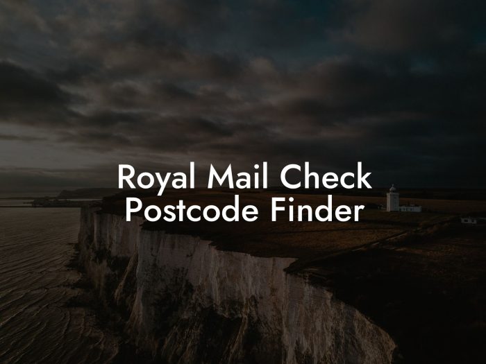 Royal Mail Check Postcode Finder - UK Postcode Database - CSV & MySQL ...