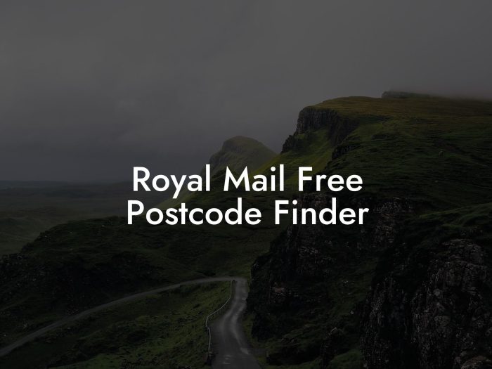Royal Mail Free Postcode Finder - UK Postcode Database - CSV & MySQL ...