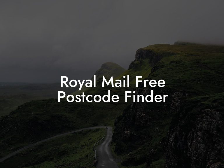 Royal Mail Free Postcode Finder - UK Postcode Database - CSV & MySQL Postcodes