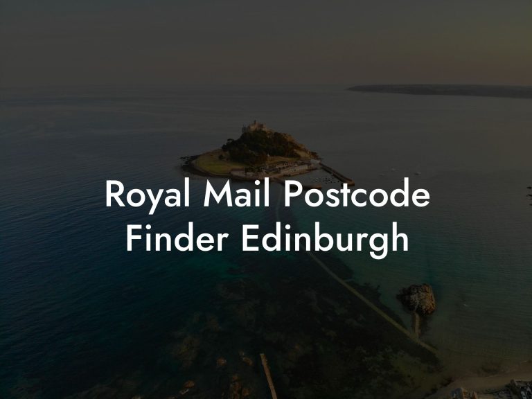 Royal Mail Postcode Finder Edinburgh - UK Postcode Database - CSV ...