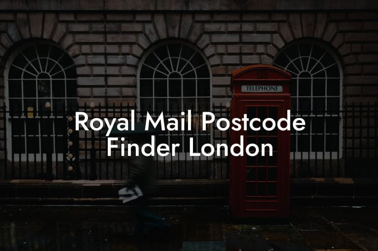 Royal Mail Postcode Finder London - UK Postcode Database - CSV & MySQL ...