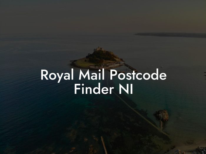 Royal Mail Postcode Finder NI - UK Postcode Database - CSV & MySQL ...