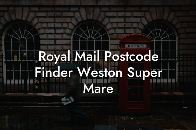 Royal Mail Postcode Finder Weston Super Mare - UK Postcode Database ...