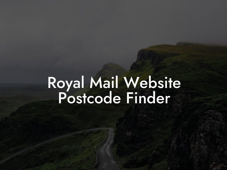 Royal Mail Website Postcode Finder - UK Postcode Database - CSV & MySQL Postcodes