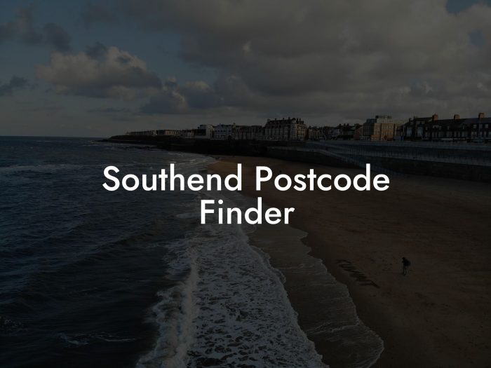 Southend Postcode Finder - UK Postcode Database - CSV & MySQL Postcodes