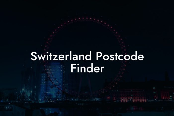Switzerland Postcode Finder - UK Postcode Database - CSV & MySQL Postcodes