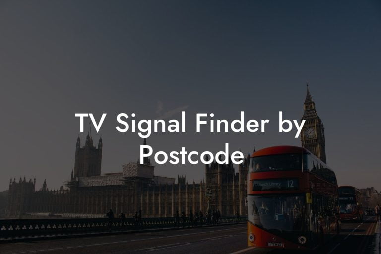 TV Signal Finder by Postcode - UK Postcode Database - CSV & MySQL Postcodes