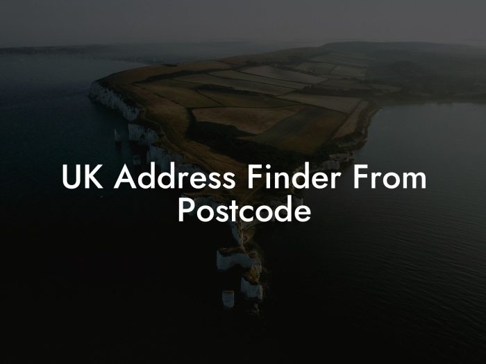 UK Address Finder From Postcode - UK Postcode Database - CSV & MySQL ...