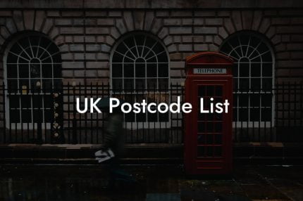 UK Postcode List - UK Postcode Database - CSV & MySQL Postcodes