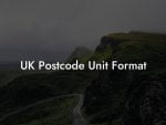 UK Postcode Unit Format - UK Postcode Database - CSV & MySQL Postcodes
