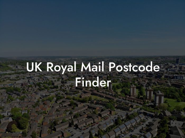 UK Royal Mail Postcode Finder - UK Postcode Database - CSV & MySQL ...