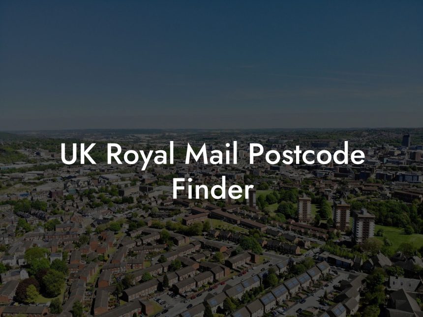 UK Royal Mail Postcode Finder - UK Postcode Database - CSV & MySQL ...